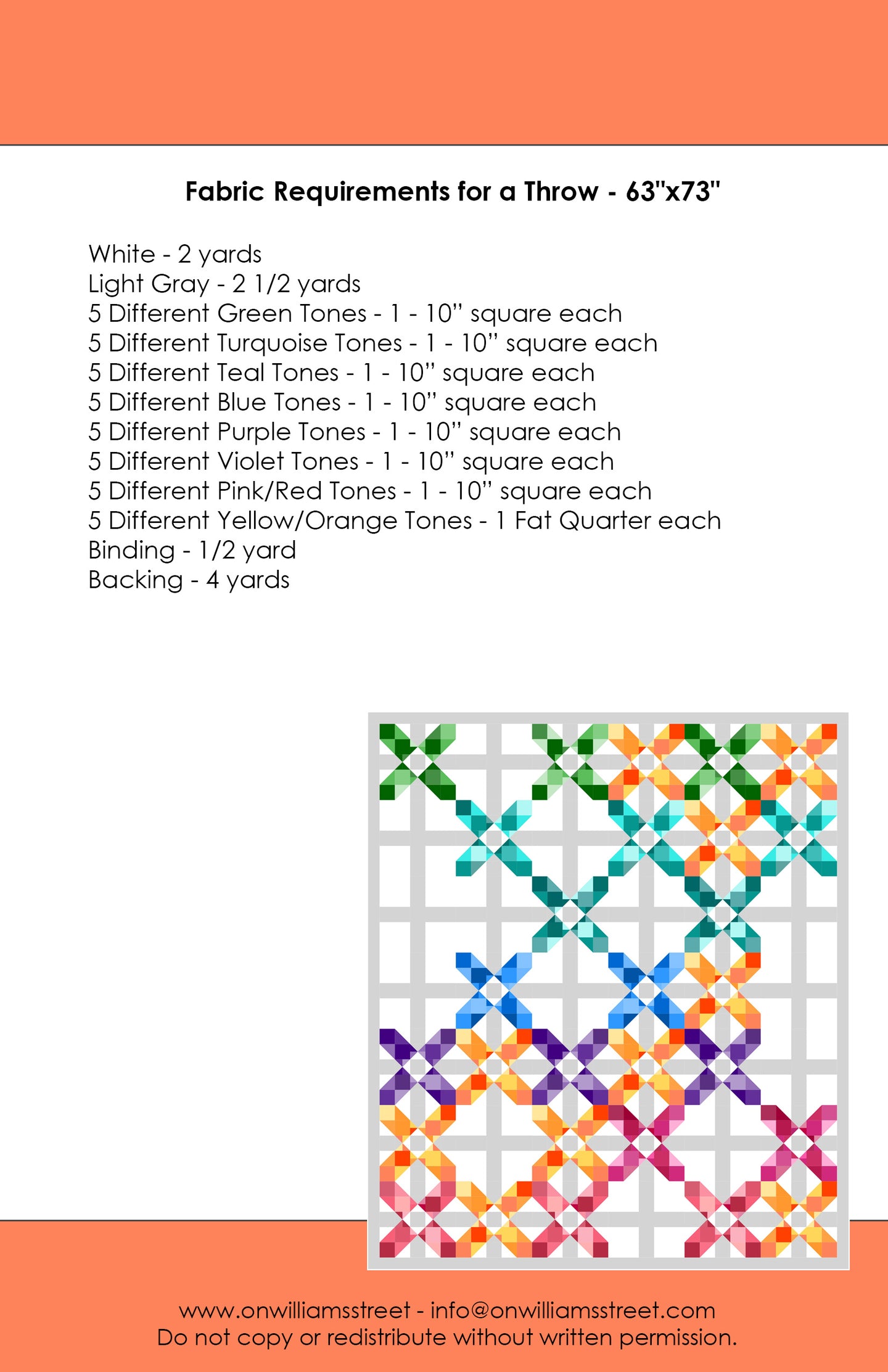 Awestruck Modern Quilt Pattern - PDF Download – On Williams Street