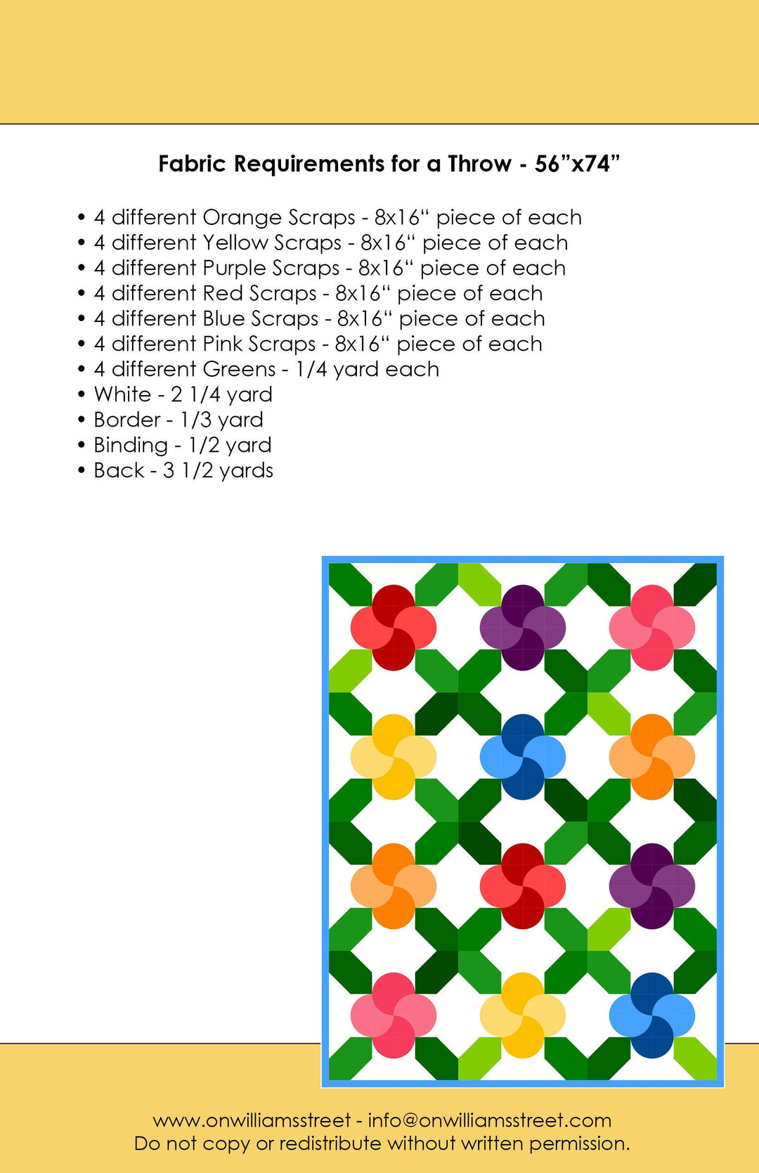 Citrus Grove Modern Quilt Pattern – On Williams Street
